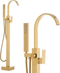 Erga Enzo, volně stojící vanová baterie h-1090, zlatá lesklá, ERG-YKA-BS.ENZO-GLD