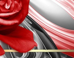 Obraz abstraktní růže Red Velikost (šířka x výška): 150x75 cm