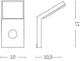 ILUX 221519 LED Venkovní nástěnné svítidlo STYLE AP venkovní nástěnné LED svítidlo se senzorem 9,5W 1150lm 4000K IP54, antracitové - IDEALLUX