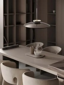 LED stmívatelný nikl-hnědý moderní lustr Esti