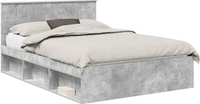 Rám postele s čelo Beton 140 x 200 cm Kompozitní dřevo 3407880
