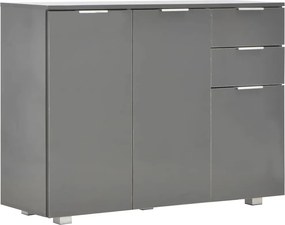 Příborník šedý s vysokým leskem 107x35x80,5 cm 283720