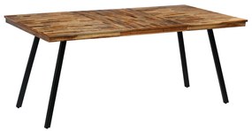 PerfektníDomov Jídelní stůl Warilla - teak a ocel | 180x90x76 cm