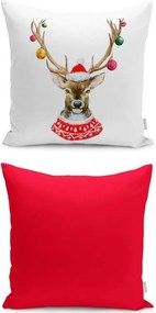 Povlaky na polštáře v sadě 2 ks s vánočním motivem 43x43 cm Merry Christmas – Mila Home