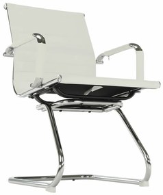 Konferenční židle AZURE 2 NEW ekokůže bílá, chrom