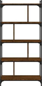 vidaXL Knihovna s 5 policemi 76x32x158 cm kompozitní dřevo [833944] Barva: Černá