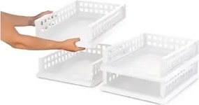 Compactor Stohovatelný organizér Maxi bílý / Organizér / 4 zásuvky / 3