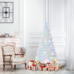 Costway Umělý vánoční stromek 150 cm s barevnými LED světly