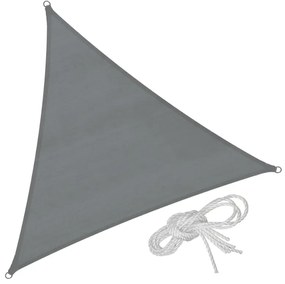 Tectake Stínící plachta proti slunci trojúhelník, šedá 360 x 360 x 360 cm