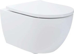 kielle Oudee - Závěsné WC se sedátkem Softclose, Vortex Rimless+, bílá 30102020-SET2