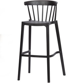 WOOOD Barová stolička BLISS plastová černá