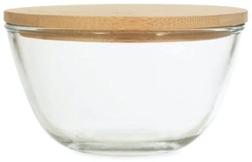 Garden Trading Skleněná miska s víčkem Kemble Small 650 ml, čirá barva, sklo, dřevo