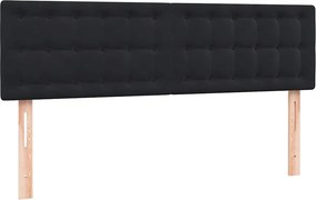 Box spring postel s matrací černá 160x210 cm samet 3316601