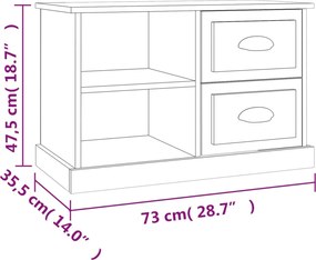 vidaXL TV skříňka 73 x 35,5 x 47,5 cm kompozitní dřevo [816170] Barva: šedá sonoma