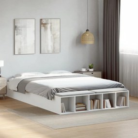 Rám postele bílý 150 x 200 cm kompozitní dřevo 3280559