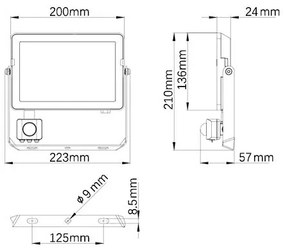 Philips - LED Venkovní reflektor se senzorem PROJECTLINE LED/50W/230V IP65 4000K