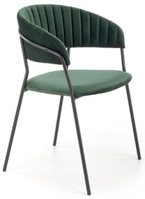 Jídelní židle Rolland, zelená / černá