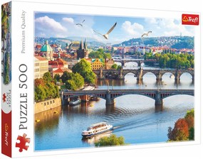 TREFL PUZZLE Foto Pražské mosty 500 dílků 48x34cm skládačka tr37382