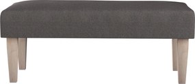 Dlouhá lavička 100x40cm barva šedá látka pletený vzor