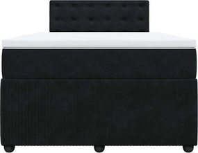 Box spring postel s matrací černá 120 x 190 cm samet 3287700