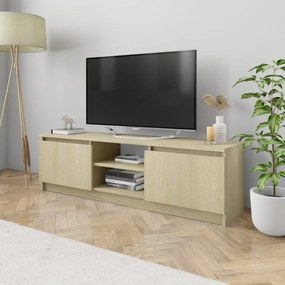 TV stolek dub sonoma 120 x 30 x 35,5 cm dřevotříska - Default Title