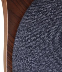 Jídelní židle 6 ks tmavě šedé ohýbané dřevo a textil - Default Title