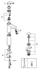 GROHE 24331001 - Umyvadlová baterie SWIFT 319 mm lesklý chrom