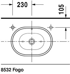 Duravit Foster - Umyvadlová mísa 49,5x35 cm, bílá 0335500000