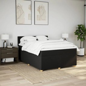 Box spring postel s matrací černá 140 x 190 cm textil 3286691
