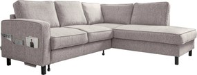XXXLutz ROHOVÁ SEDAČKA, textil, šedobílá - Sedací soupravy - 001454003216