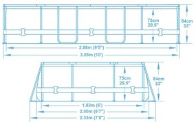 Bazén Power Steel Frame 3,05 x 2 x 0,84 m - 5614A