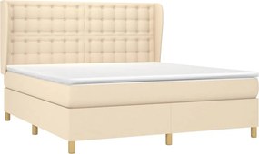 Box spring postel s matrací krémová 180x200 cm textil 3128866