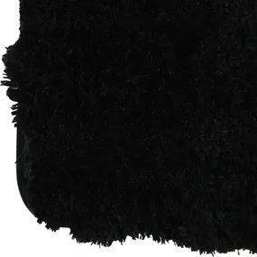 MSV MICROFIBER černá / Koupelnová předložka / 50 x 70 cm / polyester /