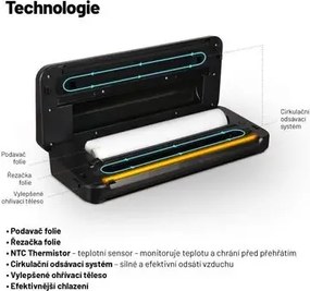 Lauben Vacuum Sealer 60SB černá / plně automatická vakuovačka / 10-20s