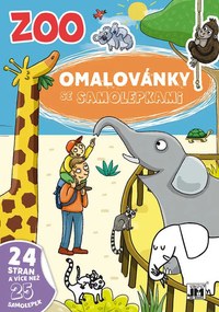 JIRI MODELS Omalovánky se samolepkami A4+ ZOO Zvířátka 7