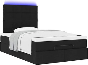 Osmanský rám postele s matrací černá 120x190 cm textil 3313991