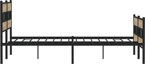Kovový rám postele bez matrace dub sonoma 183 x 213 cm 3308473