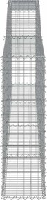 Klenuté gabionové koše 8 ks 400x30x100/120cm pozinkované železo 3146872