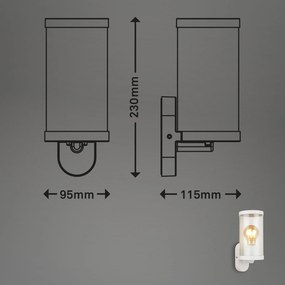BRILO 3600016 Venkovní svítidlo, bílé, 1x E27 / max. 12W (starý kód: BRILO 3600-016) - BRILO