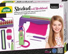 LENA Pletací stav kreativní dětský set s vlnou a nástroji 42679 ln42679
