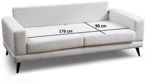 3-místná pohovka Nordic 210 cm béžová