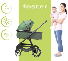 4Baby Kočárek 2v1 FOSTER  zelený