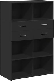 Skříň highboard černá 80 x 42,5 x 124 cm kompozitní dřevo 3281386