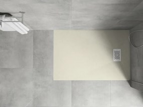 Mexen Hugo, obdélníková sprchová vanička, SMC, 120x80cm, béžová, bílá krytka, 42698012-W