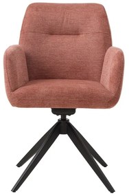 Designová otočná židle Talaith růžová