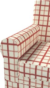 Potah na křeslo IKEA Ektorp Jennylund barva červená látka vzorované
