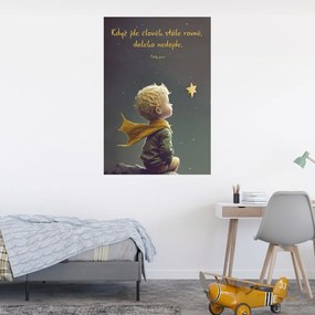 Plakát - Když jde člověk stále rovně, daleko nedojde. Malý princ FeelHappy.cz Velikost plakátu: A2 (42 x 59,7 cm)