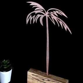 Kovová dekorace Palm 35 cm bronzová