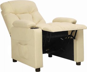 Polohovací křeslo krémové textil 339091