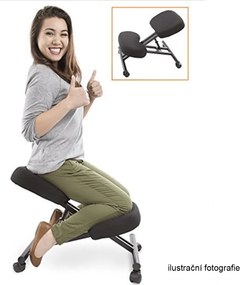 Ergonomická kľakačka, šedohnědá taupe / černá, RUFUS